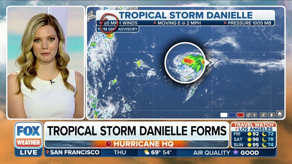Tropical Storm Danielle strengthens in Atlantic | Latest Weather Clips ...