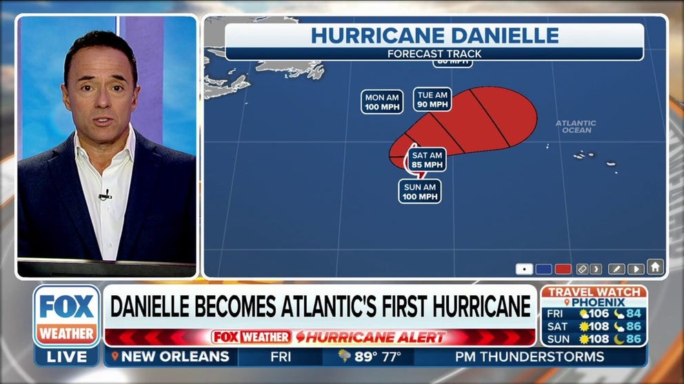 Hurricane Danielle becomes season's first Atlantic hurricane | Latest ...