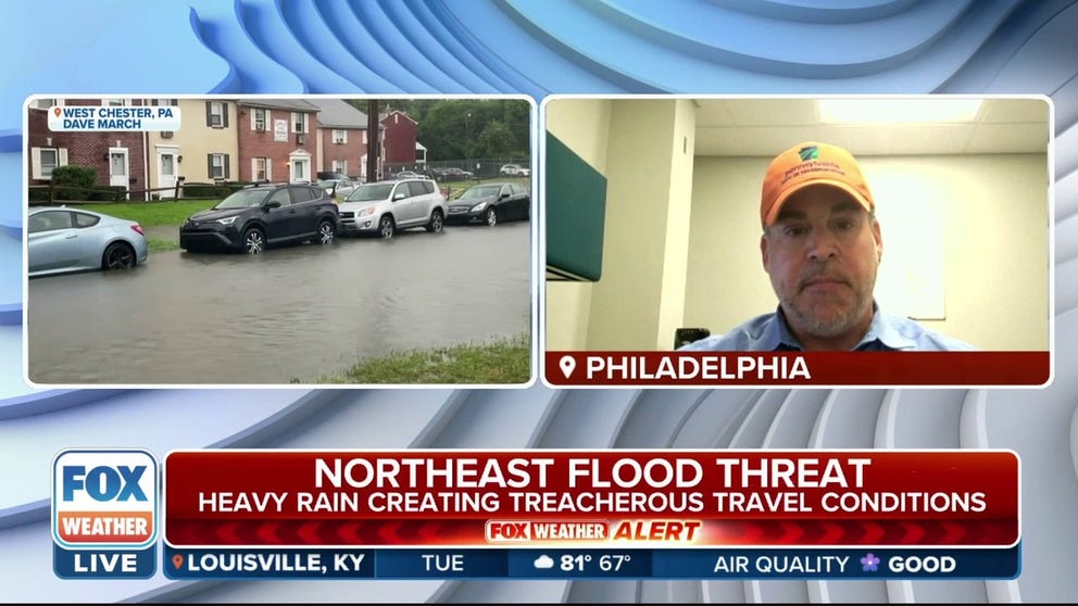 Heavy rain caused flooding in parts of Pennsylvania Tuesday morning ...