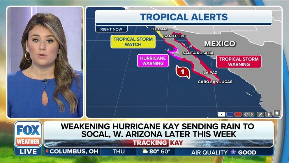 Hurricane Kay is expected to bring heavy rain to Southern California ...