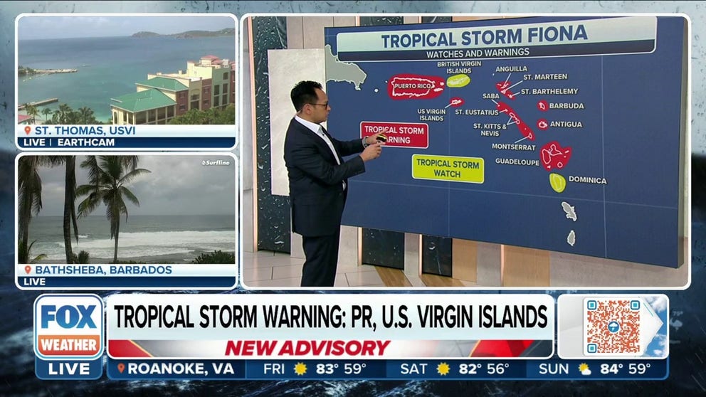 Tropical Storm Fiona: Tropical Storm Warnings issued for Puerto Rico, U ...
