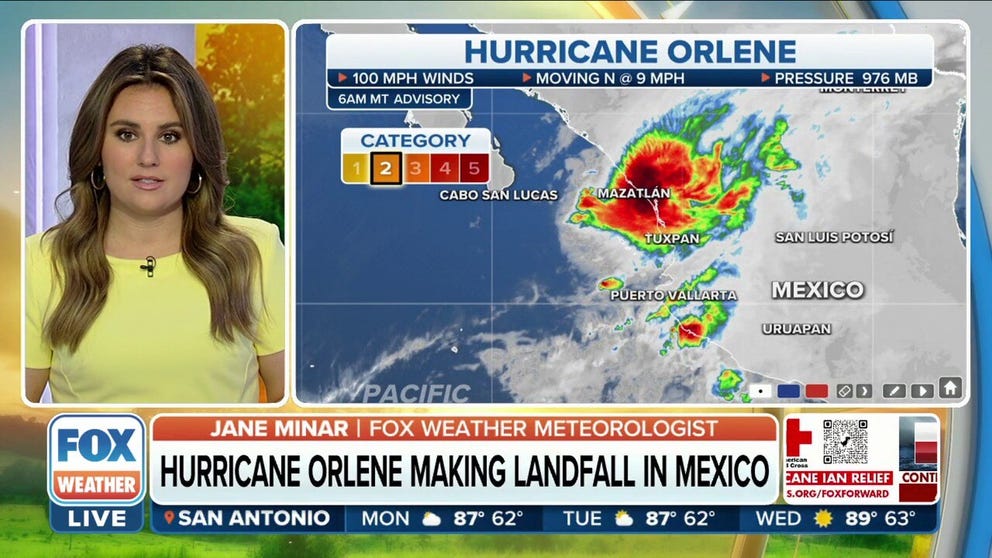 Hurricane Orlene making landfall in Mexico as Category 2 storm | Latest ...