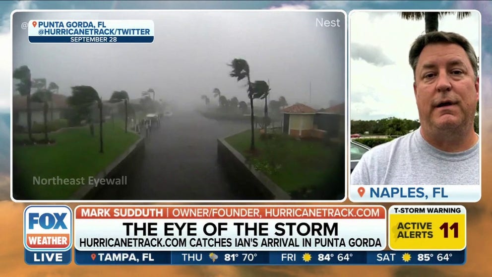 HurricaneTrack camera captures eye of Ian moving through Punta Gorda ...