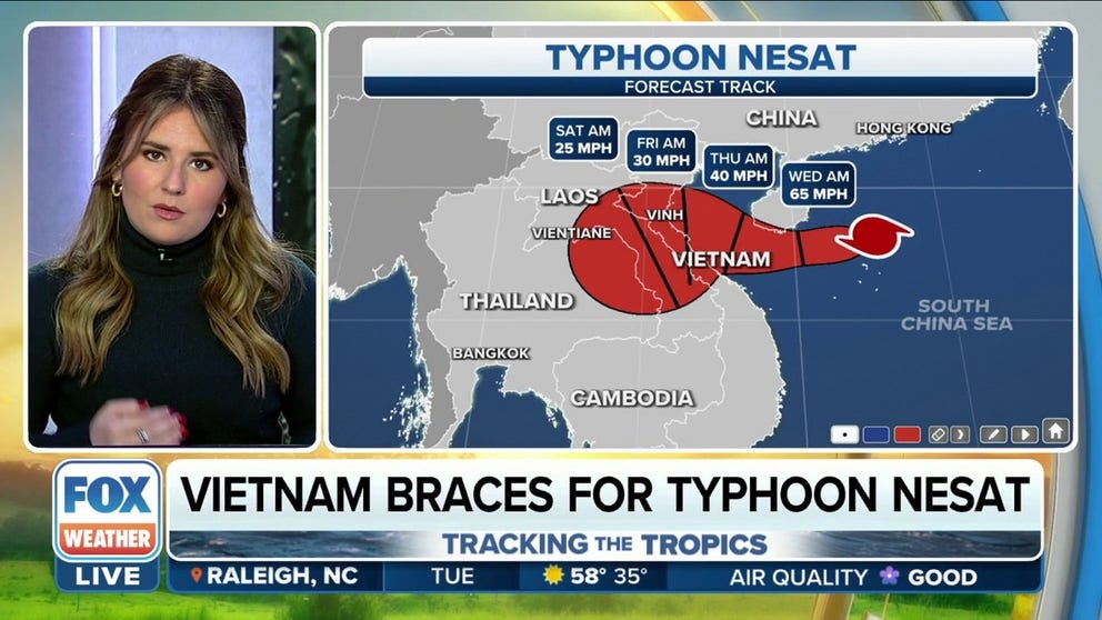 Vietnam coast braces for Typhoon Nesat | Latest Weather Clips | FOX Weather