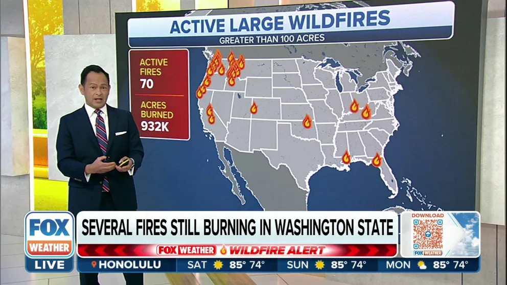 Several wildfires still burning in Washington state | Latest Weather ...