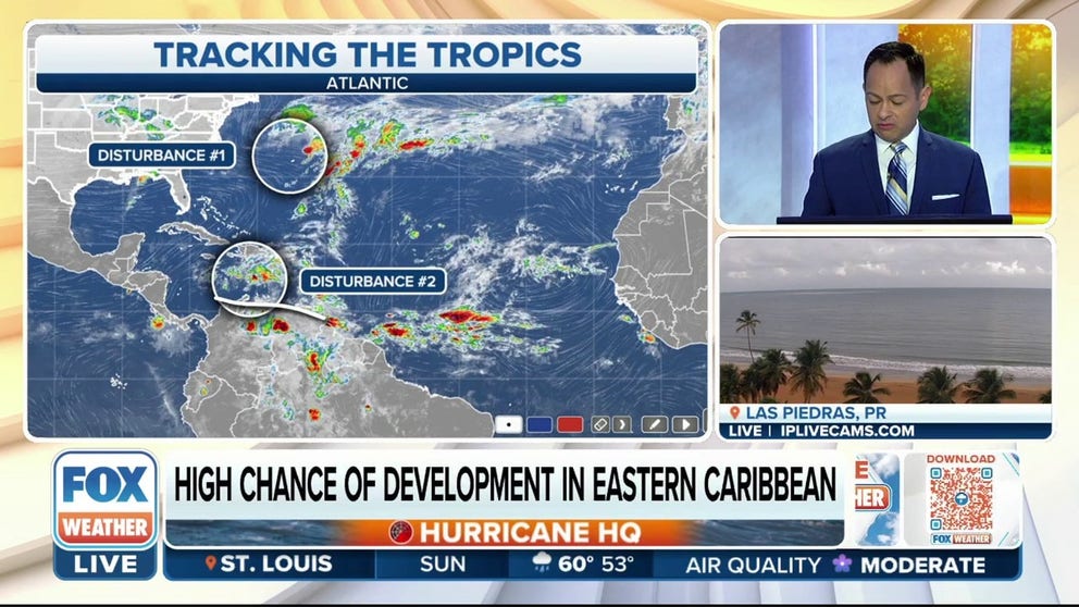 FOX Forecast Center tracking two tropical disturbances in the Atlantic ...