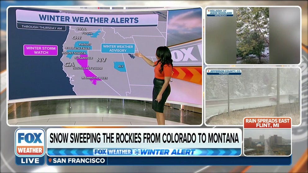 Winter Weather Alerts in effect out West as snow sweeps across region ...