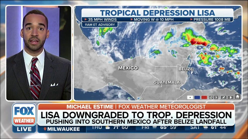 Lisa downgraded to tropical depression | Latest Weather Clips | FOX Weather