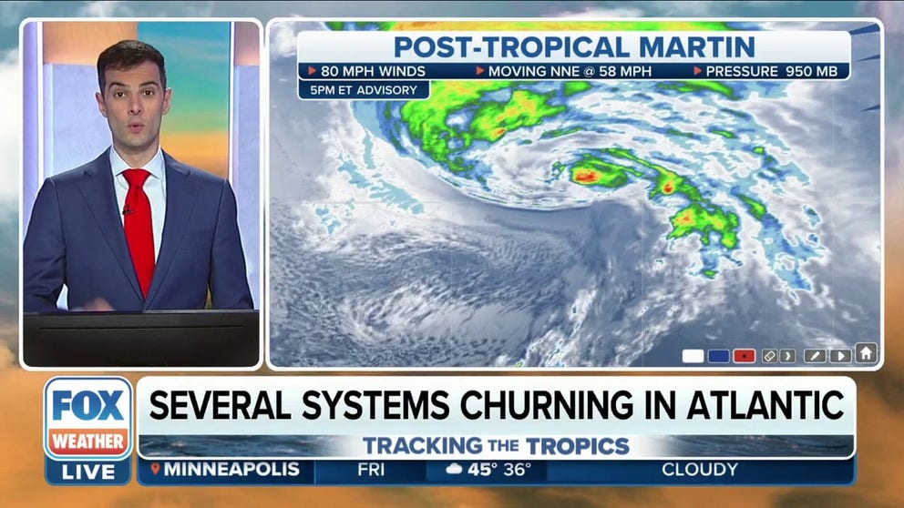 Martin becomes powerful post-tropical cyclone | Latest Weather Clips ...