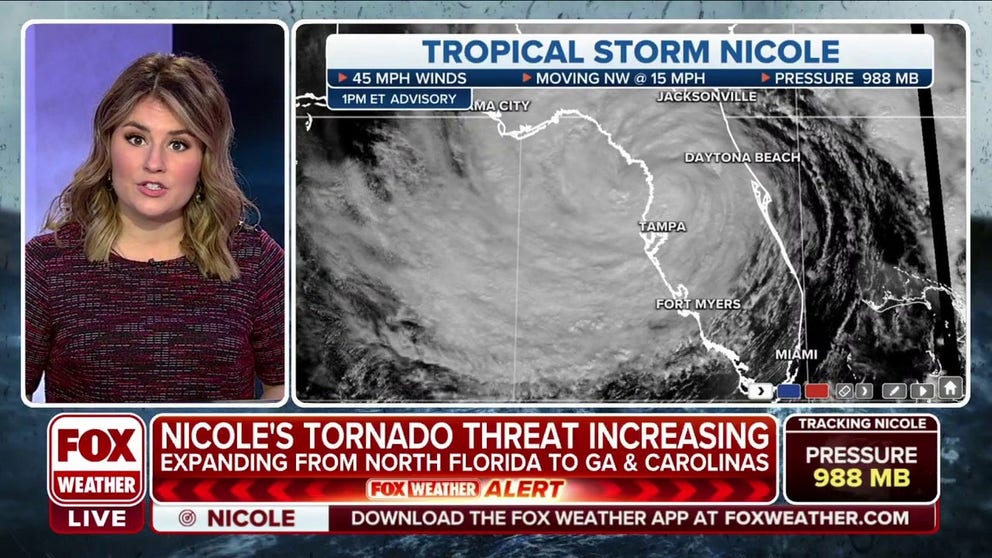 Tropical Storm Nicole expected to emerge into Gulf | Latest Weather ...