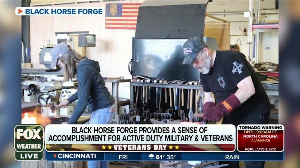 Nonprofit helps active duty military and veterans through blacksmithing ...