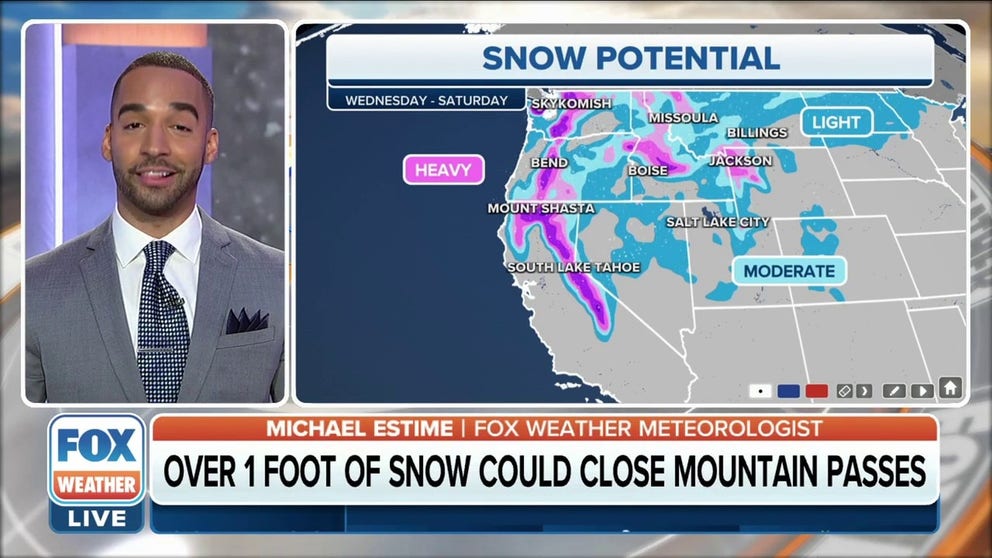 Mid-week winter storm to move through West bringing heavy snow to the ...
