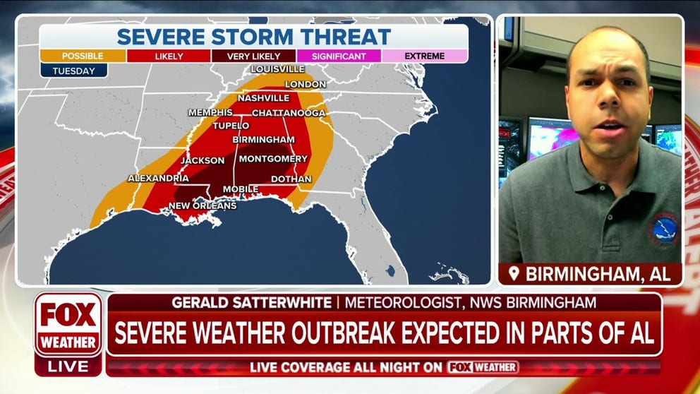 Central Alabama under enhanced risk of severe weather: NWS Birmingham ...