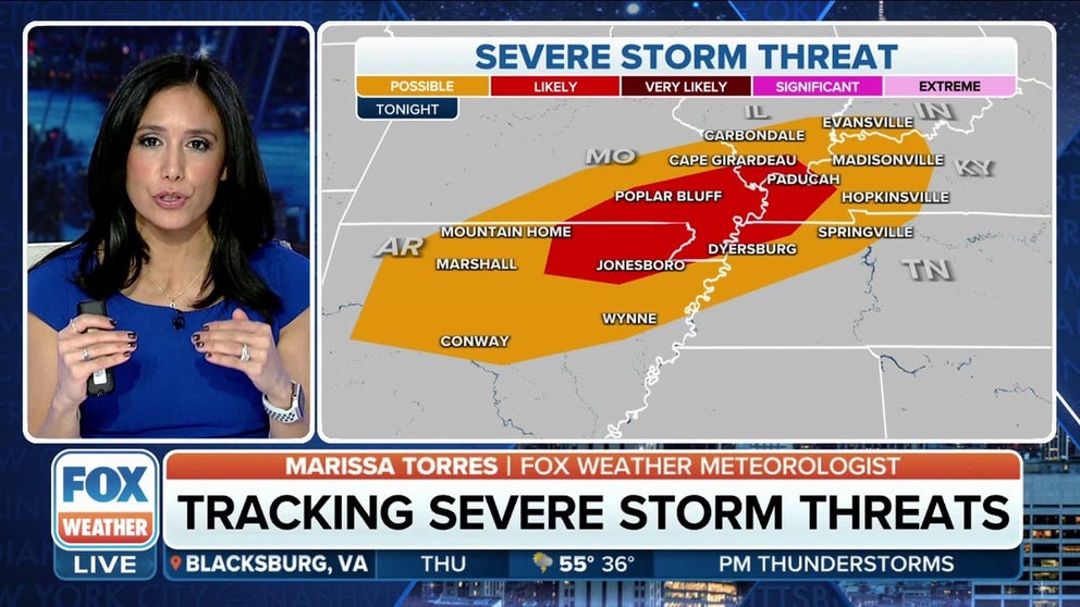 Severe storms likely in mid-Mississippi Valley | Latest Weather Clips ...