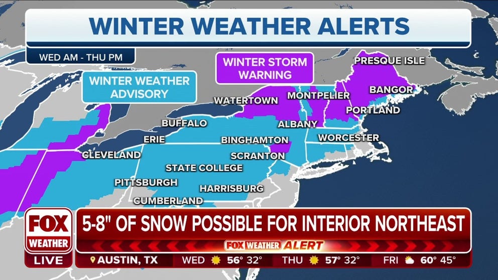 Winter storm to bring plowable snow to parts of interior Northeast ...