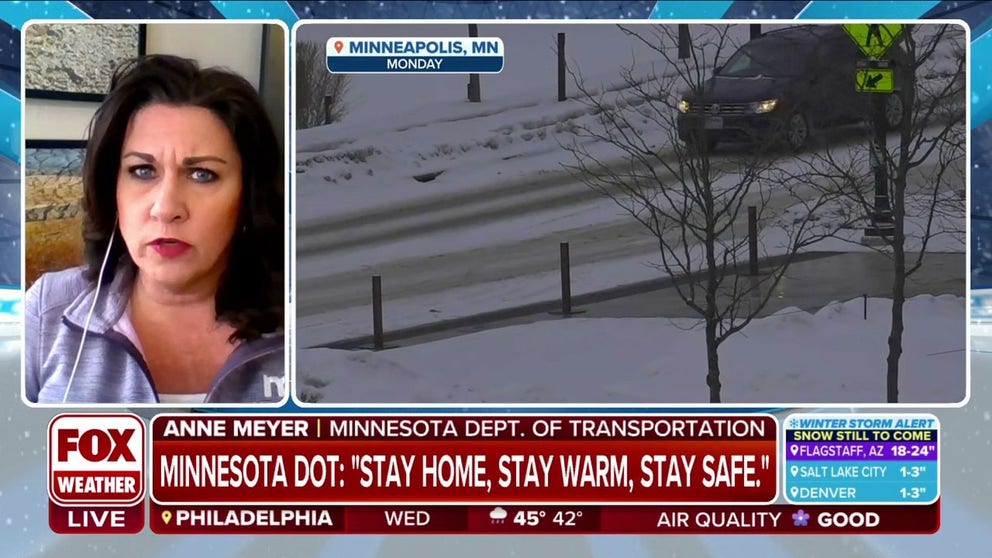 Minnesota DOT: 'Stay home, stay warm, stay safe' during winter storm ...