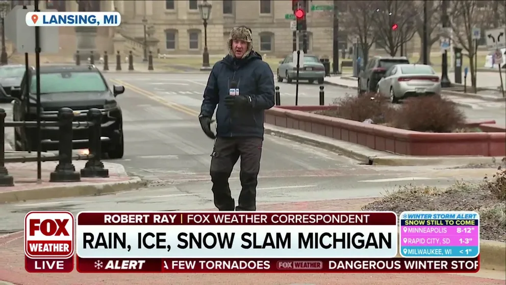 Wintry mix impacts Lansing, Michigan | Latest Weather Clips | FOX Weather