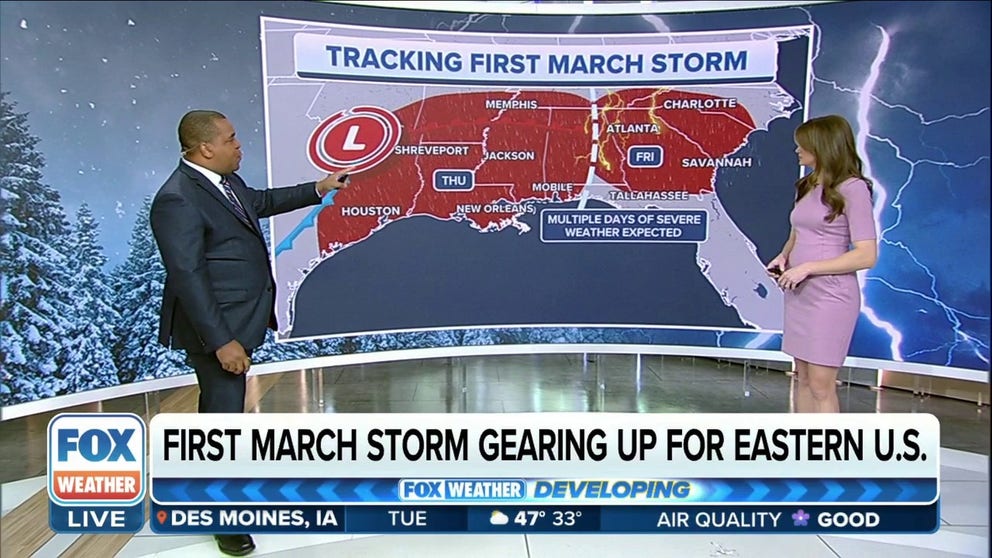 First March storm brings possible severe weather outbreak to South ...