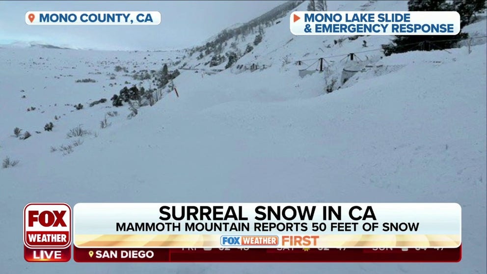 Snow from atmospheric river storms buried CA community, split in half ...