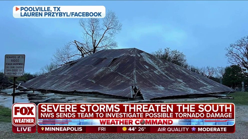 NWS sending teams to investigate possible tornado damage in Poolville ...