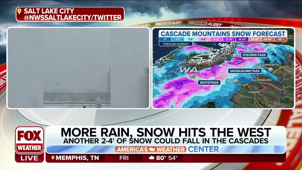 More rain hits the West, feet of snow for Cascades | Latest Weather ...