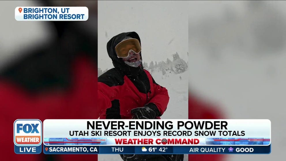 Utah ski resort enjoying record snow totals | Latest Weather Clips ...