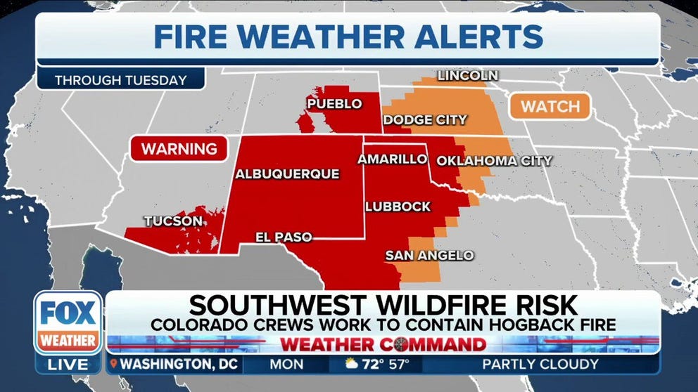 Dry conditions bring fire weather alerts for southwest U.S. | Latest ...