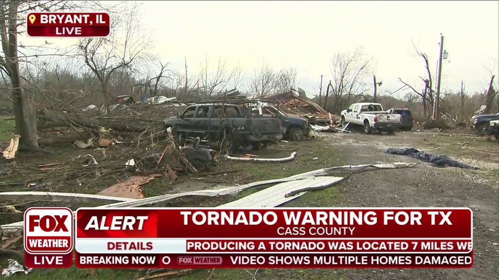 Strong severe storms cause damage across Bryant, Illinois | Latest ...