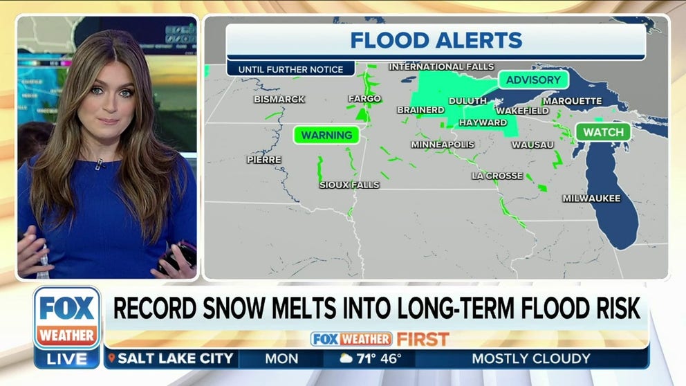 Record snow melting into flood risk across Upper Midwest, Rockies ...