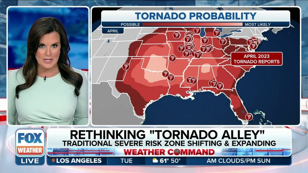Rethinking Tornado Alley: Traditional severe risk zone shifting and ...