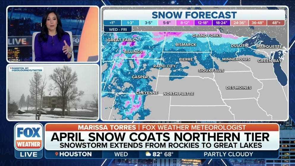 Snowstorm stretches from Rockies to Great Lakes | Latest Weather Clips ...