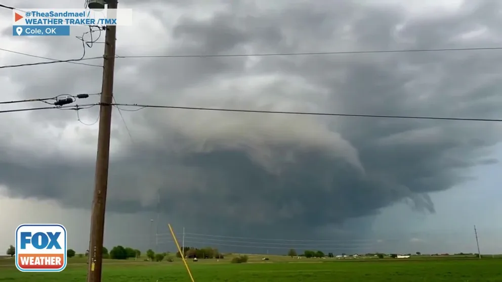 Tornadic storm caught on video moving through Cole, OK | Latest Weather ...