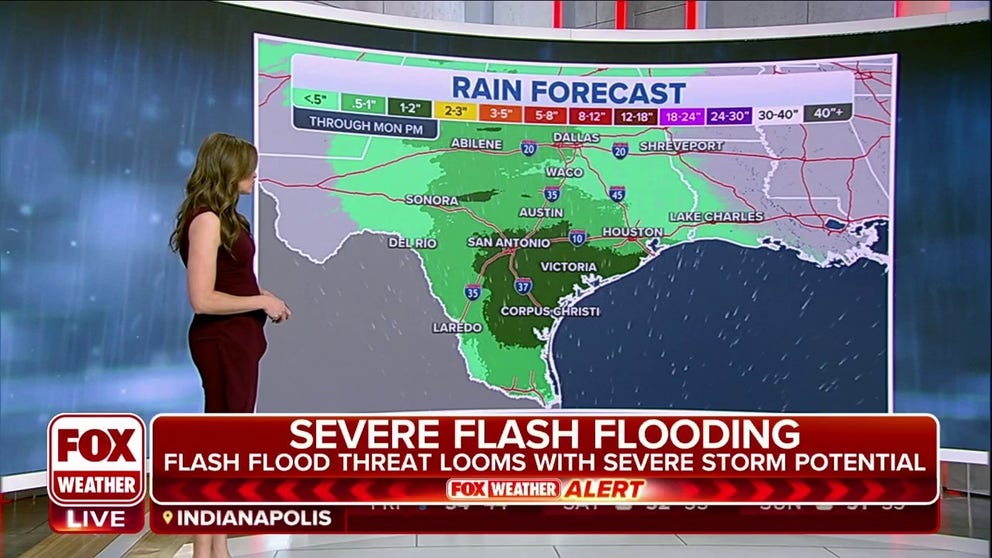 Heavy rain could lead to flash flooding across parts of Texas over the ...