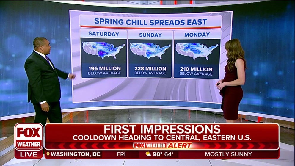 Widespread cooldown heading towards central and eastern US into the ...