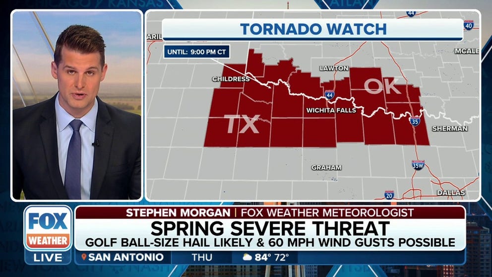 Tornado Watch issued for Texas and Oklahoma | Latest Weather Clips ...