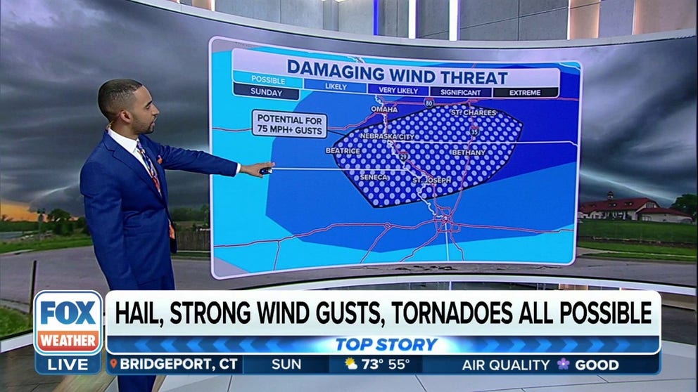 Severe storms with damaging hail, hurricane-force wind gusts threaten ...