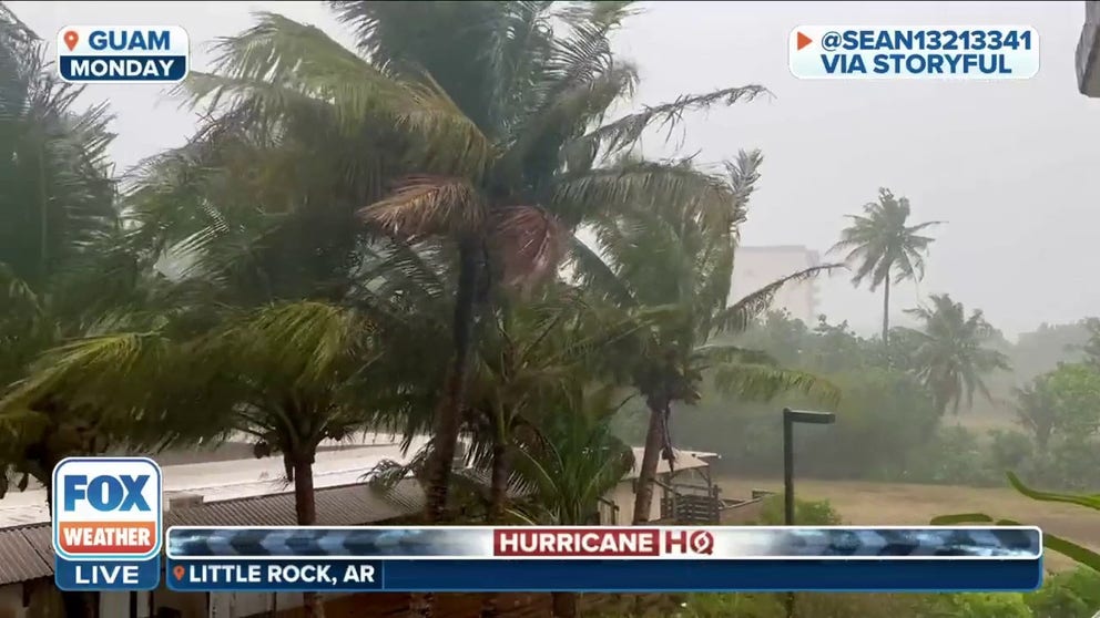 Residents flee to higher ground as Typhoon Mawar inches closer to U.S ...