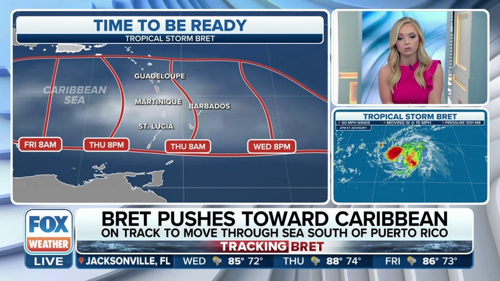 Tropical Storm Bret continues on path toward Caribbean | Latest Weather ...