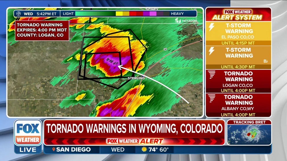 Tornado Warnings issued for parts of Wyoming, Colorado | Latest Weather ...