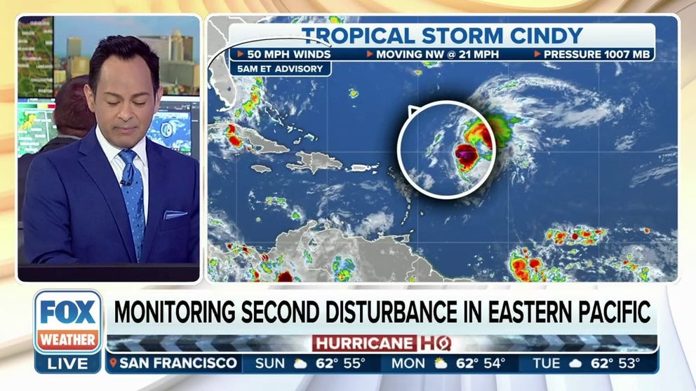 Tropical Storm Cindy expected to continue to weaken over the Atlantic ...