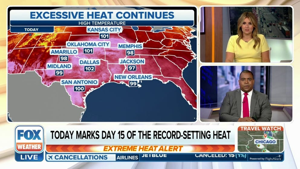 Thursday marks Day 15 of record-setting heat in South | Latest Weather ...