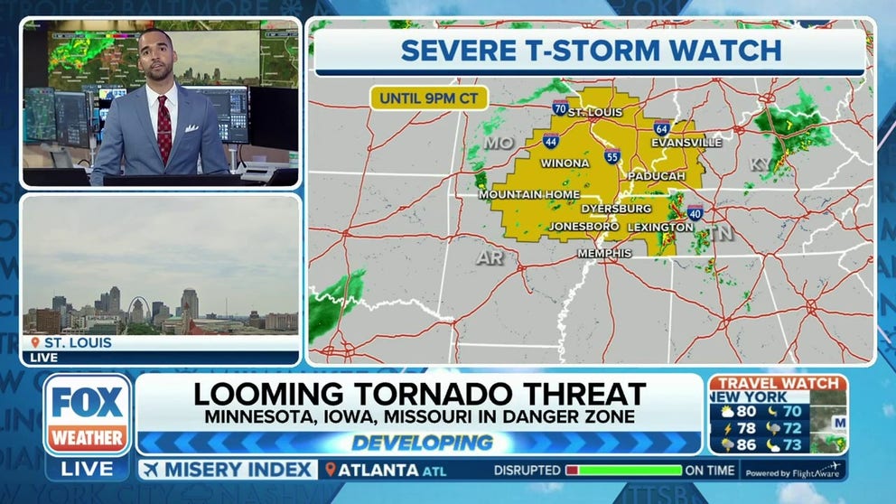 Severe Thunderstorm Watches issued Saturday as strong thunderstorms ...