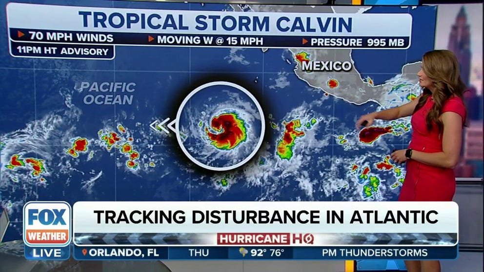 Tropical Storm Calvin flirts with hurricane strength in Eastern Pacific ...