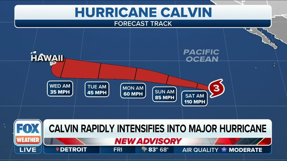 Hurricane Calvin intensifies into a major Category 3 hurricane | Latest ...