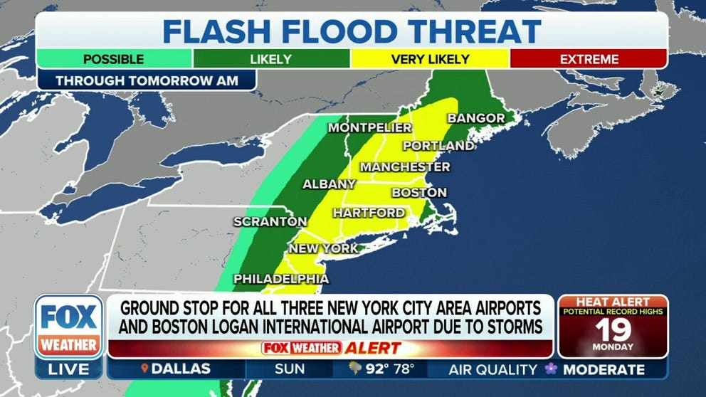 More than 57 million in Northeast under Flood Watches as heavy rain ...