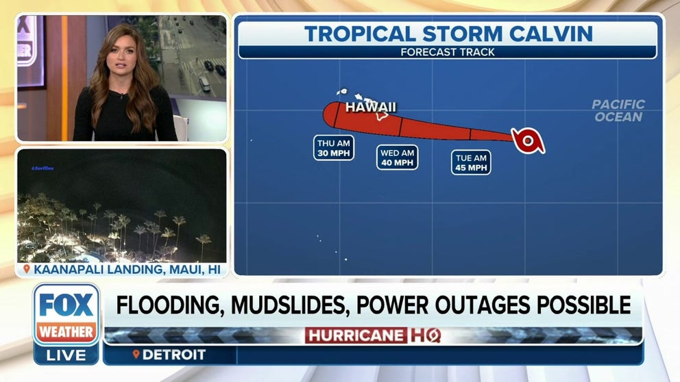 Tropical Storm Calvin spinning toward Hawaii | Latest Weather Clips ...