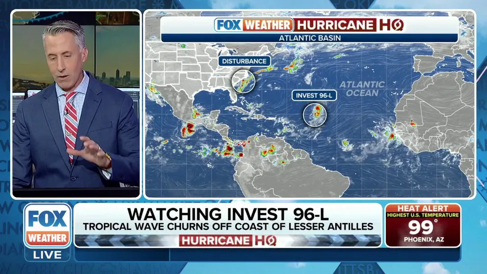 Invest 96L churns in Central Atlantic, Invest 97L off Carolinas has 20% ...