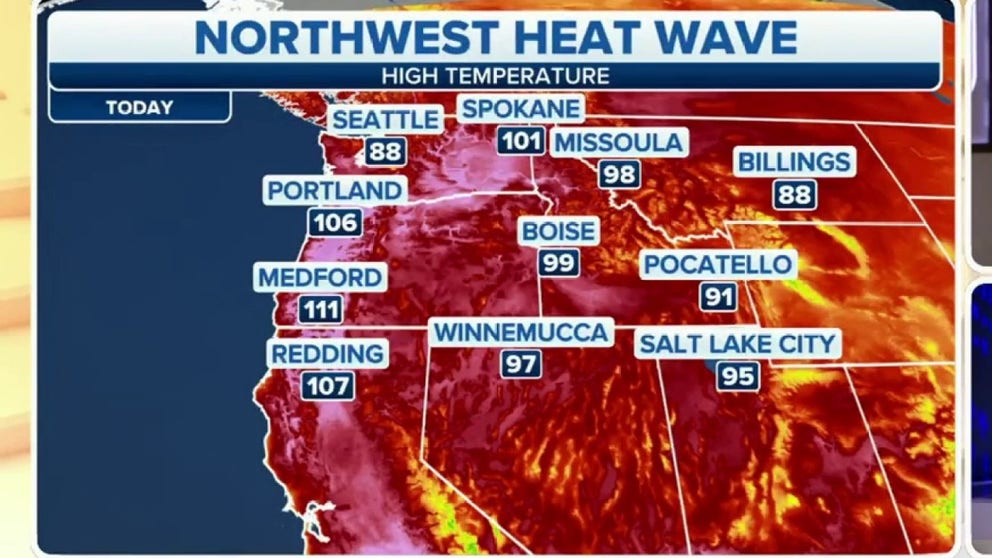 Extreme heat shifts into the Northwest from California to US-Canada ...