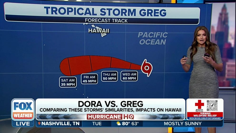 Tropical Storm Greg spins towards Hawaii as Hurricane Fernanda on its ...