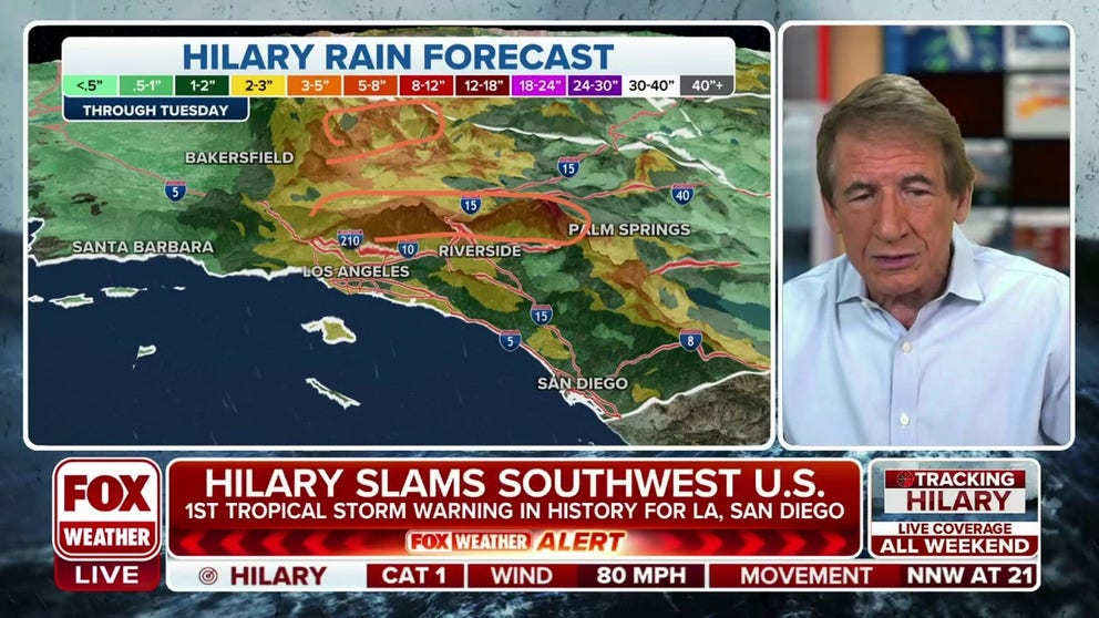 Heavy rain from Hurricane Hilary will likely lead to life-threatening ...